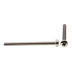 Prime-Line 9131102 Machine Screws, Metric, Pan Head, Phillips Drive, M3-0.5 X 40MM, Grade A2-70 Stainless Steel (10 Pack)