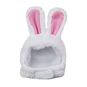 Pet Easter Hat Cute Costume Pet Bunny Rabbit Hat for Cats Small Dogs Easter Party Accessory Headwear for Puppies White
