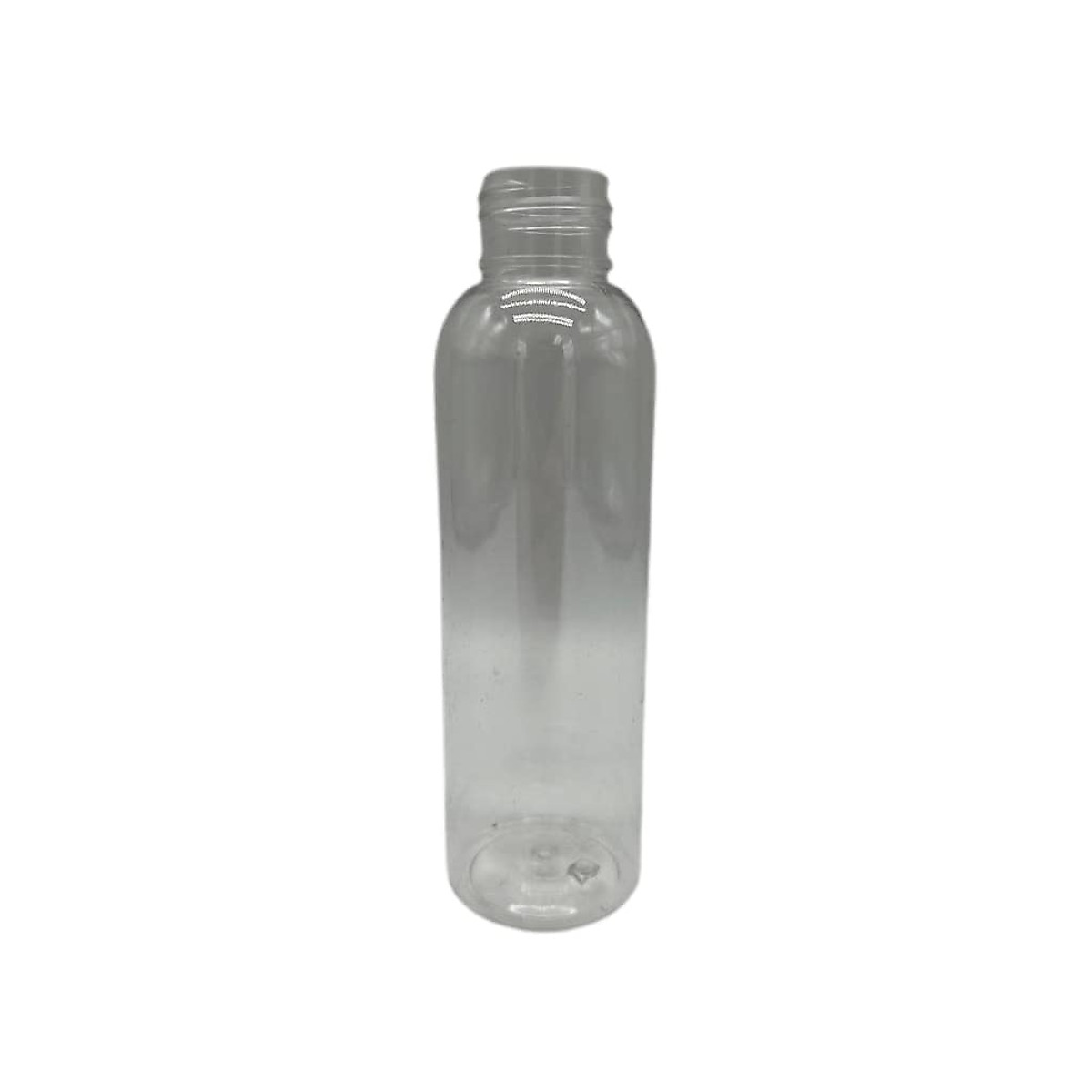 Natural Farms 4 oz Clear Cosmo Plastic Bottles -12 Pack Empty Bottle Refillable - BPA Free - Essential Oils - Aromatherapy | White Press Down Disc Cap - Made in the USA