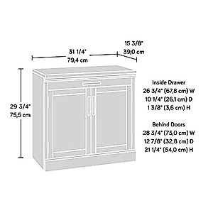 Sauder 427015 Aspen Post Door Library Base/Utility Stand, Prime Oak