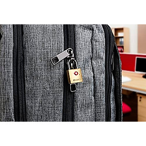 BRINKS - 22mm TSA Approved Solid Brass Keyed Travel Padlock, 4-Pack - Chrome Plated With Hardened Steel Shackle, TSA Approved Lock For Travel And Inspection