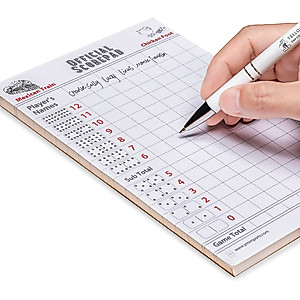 Yellow Mountain Imports Mexican Train and Chicken Foot Dominoes Scorepad/Scoring Sheets (8.2 x 5.5 Inches) - 60 Sheets