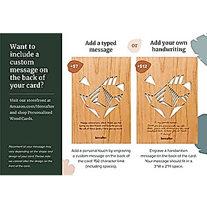 Happy Father's Day Papa Bear Wood Card [Handmade Gifts for Dad, Love, Birthday, Just Because]