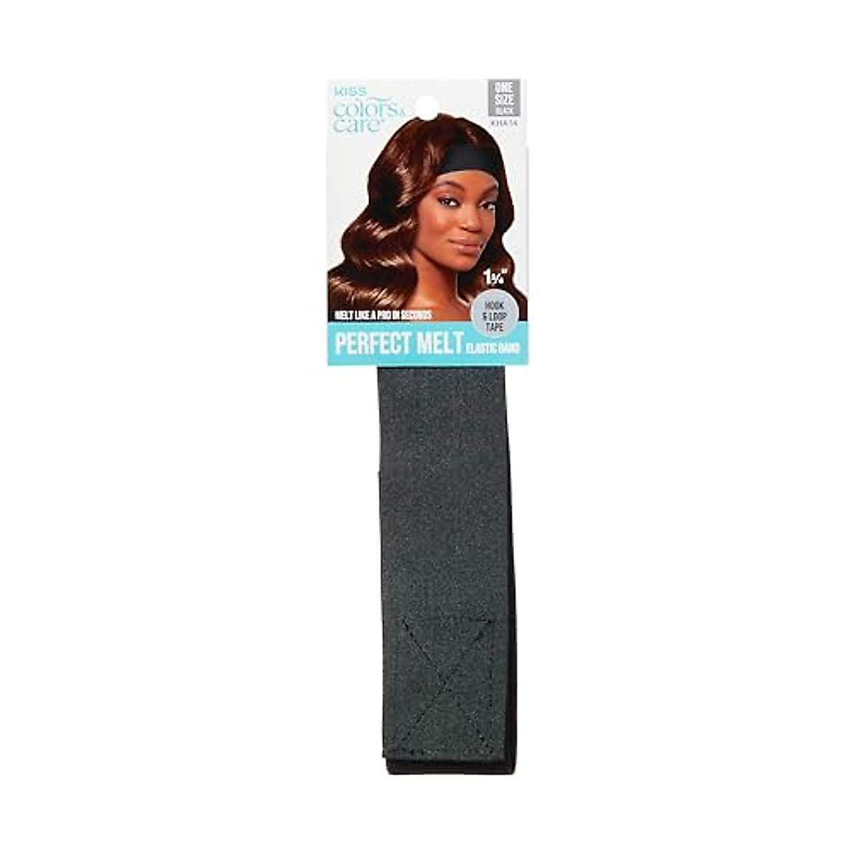 KISS Colors & Care Perfect Melt Elastic Band 1-⅛” - Soft & Stretchy, Perfect Pressure, Lightweight, Comfortable, Non-Slip Ideal For Melting Lace Frontals, and Laying Edges, Suitable For All Hair Types