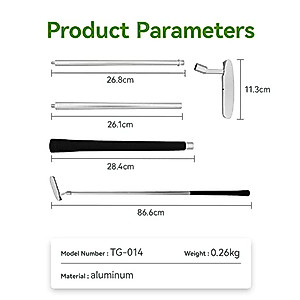 KYTAI Golf Practice Putter Putt Two Way Head for Right or Left Handed Golfers Detachable Putter with Stainless Steel Clubhead with 2 Practice Golf Balls Nice Gift -35" Length (Right)