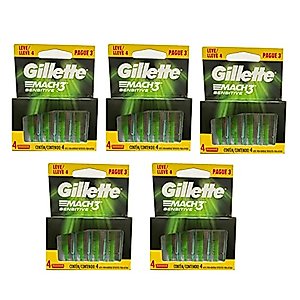 Gillette Mach 3 Sensitive Razor Refill 20 Cartridges