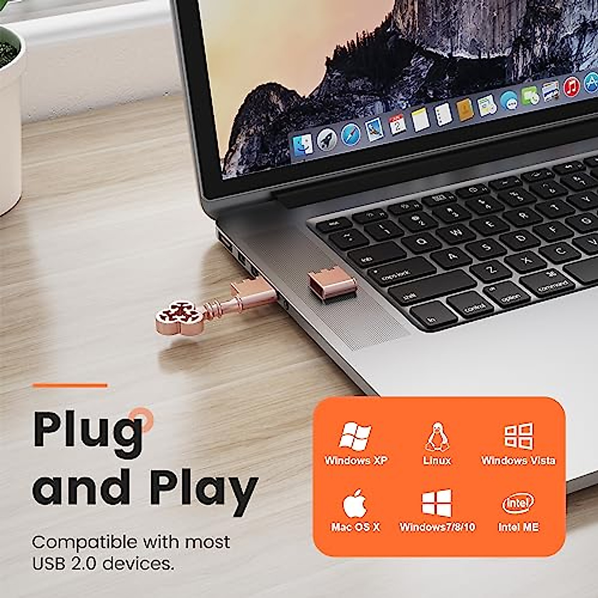 Thumb Drive 16 GB USB 2.0 Flash Drive Kepmem Creative Pen Drive Metal Key Shape Fashion Cute Memory Stick 16GB