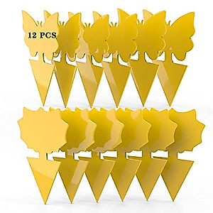 Fruit Fly Traps Fungus Gnat Traps Yellow Sticky Indoor Outdoor Use Protect The Plant