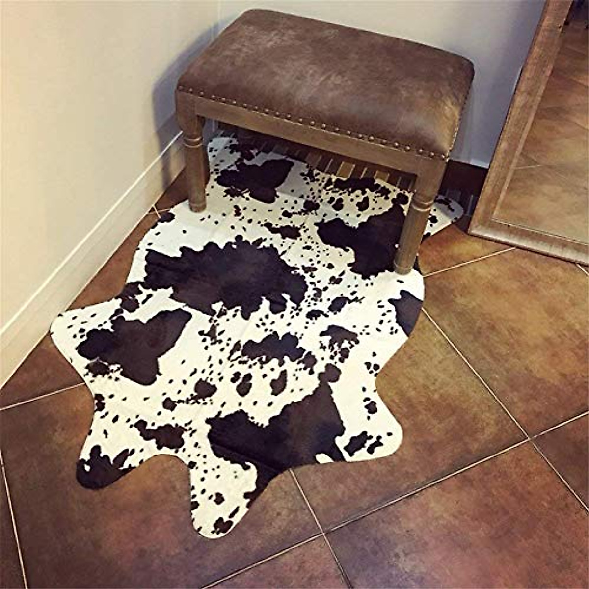 MustMat Cute Cow Print Rug Fun Faux Cowhide Area Rug Nice for Decorating Kids Room 29.5" W x 43.3" L