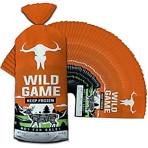Skywin 50 Pack Wild Game Bags (3-5 lb), Durable Ground Game Meat Bags 6” x 14”,Protect Your Meat from Freezer Burn