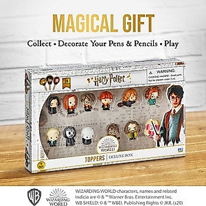 Harry Potter Pencil Toppers, Gifts, Toys, Collectibles – Set of 12 Harry Potter Figures for Writing, Party Decor –Ron Weasley, Hermione Granger,Sybil Trelawney and more by PMI, 2.4 In., Soft PVC (B12)