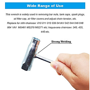 ZLKSKER Replace Combination Screwdriver and Wrench, T-Wrench 13mm x 19mm (13-by-19), Chainsaw Scrench Adjustment Tool, Socket Wrench for Spark Plug