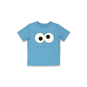 Isaac Mizrahi Loves Sesame Street Cookie Monster Toddler Baby Short Sleeve Tee (3T, Blue)