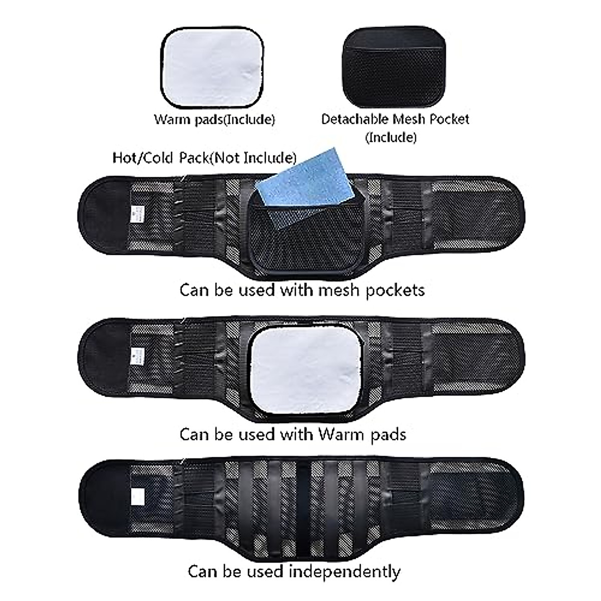 Lumbar Supports (Black, X-Large)