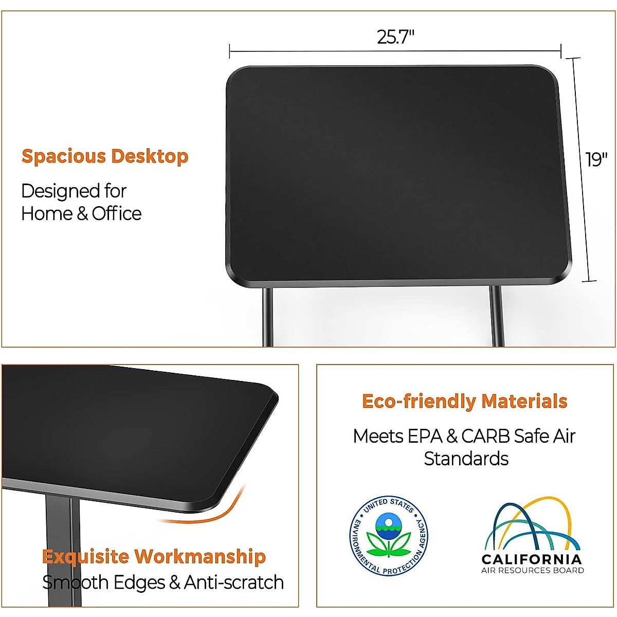 Sweetcrispy Small Mobile Rolling Standing Desk - Overbed Table, Teacher Podium with Wheels, Adjustable Work Table, Rolling Desk Laptop Computer Cart for Home, Office, Classroom