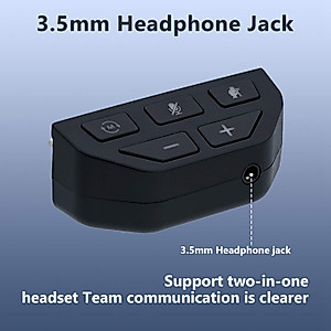 Mcbazel Headset Adapter for Xbox Series X/S, Stereo Headset Audio Adapter with Volume Adjustment for Xbox One with 3.5mm Jack Controllers/Xbox One S/Xbox Series X & S Controllers - Black
