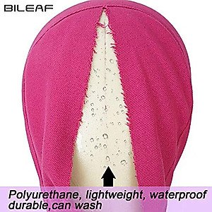 22 Inch Canvas Block Head Mannequin Wig Head With Stand Pink Styling Mannequin Block Head Set Display Mannequin Head with Mount Holes(Rosy Head)