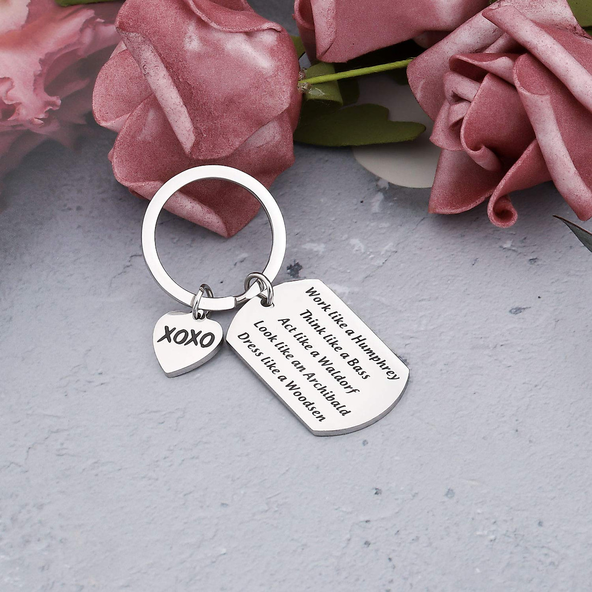 WSNANG TV Show Inspired Gift Think Like a Bass Act Like a Waldorf Keychain TV Show Fans Gift (Act Like a Waldorf KC)