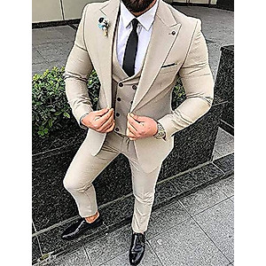 Men's Sage 3 Piece Suit Slim Fit Formal Wedding Groom Pants Tux Vest Tuxedos 36/30