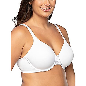 Vanity Fair Womens Full Figure Beauty Back Smoothing Bra, 4-way Stretch Fabric, Lightly Lined Cups Up To H Bra, Underwire - White, 40D US