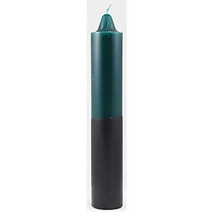9 Green and Black Pillar Candle