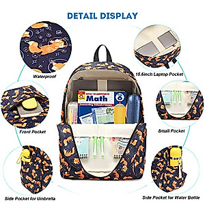 Xunteny Fox Girls School Backpack for Kids Teens, Elementary Middle School Backpacks Bookbag Set with Lunch Bag Pencil Case