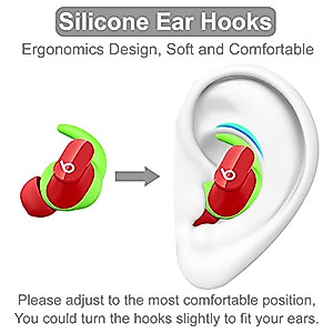 5 Pairs Compatible with Beats Studio Buds Ear Hooks Tips Holder, Anti-Slip Non-Slip Sport Outdoor Replacement Soft Silicone Eartips Wing Gel for Beat Studio Buds - Multicolor