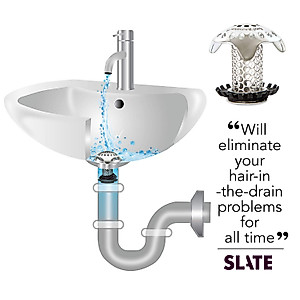 SinkShroom Ultra Revolutionary Bathroom Sink Drain Protector, Stainless Steel