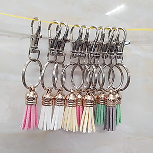 60 Pcs Premium Swivel Lanyard Snap Hook with Key Rings, Metal Lobster Clasp Keychain Hooks for Lanyard Crafting