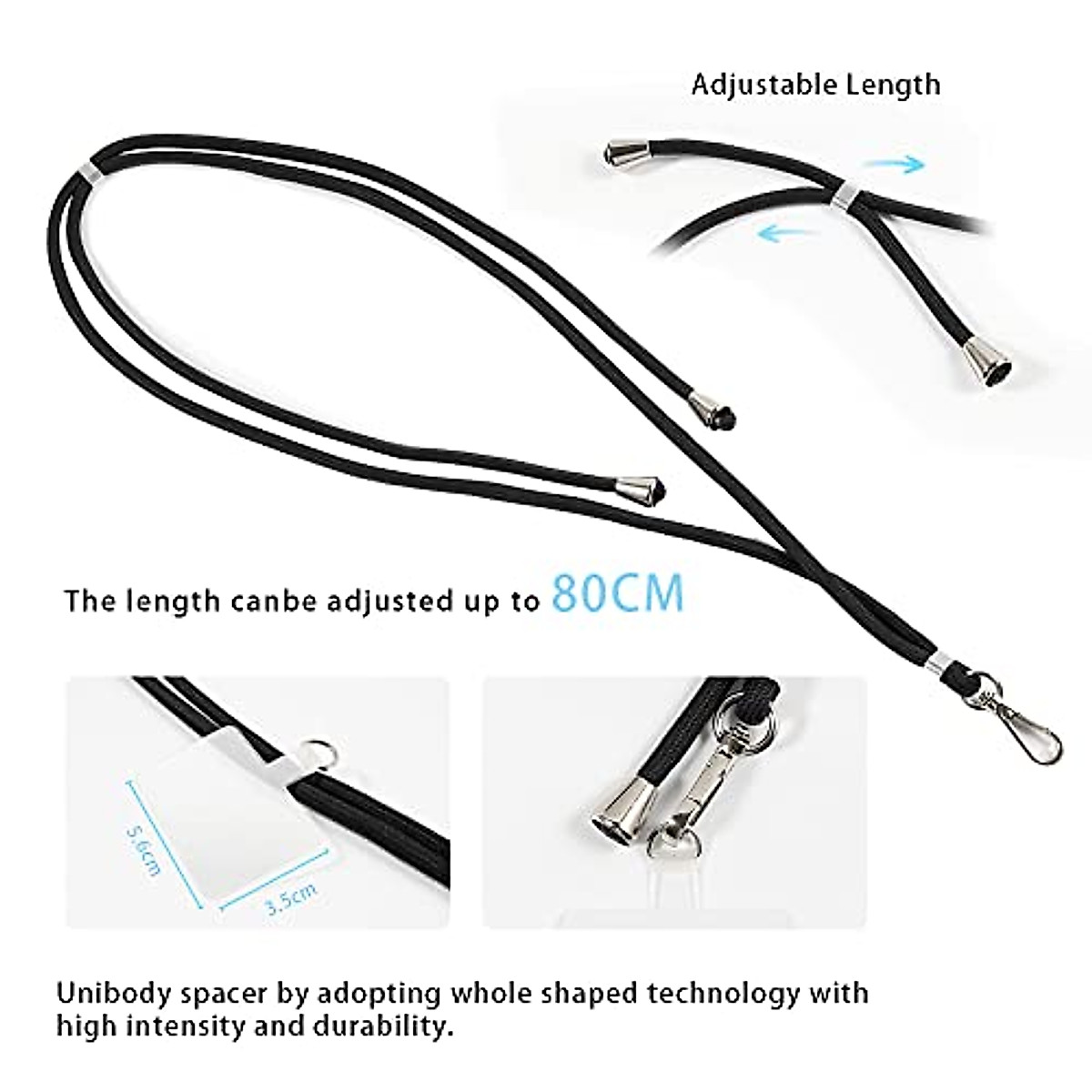 Shantime Infinix Hot 7 Pro X625B Case + Universal Mobile Phone Lanyards, Neck/Crossbody Soft Strap Silicone TPU Cover Bumper Shell for Infinix Hot 7 Pro X625B (6.2”)