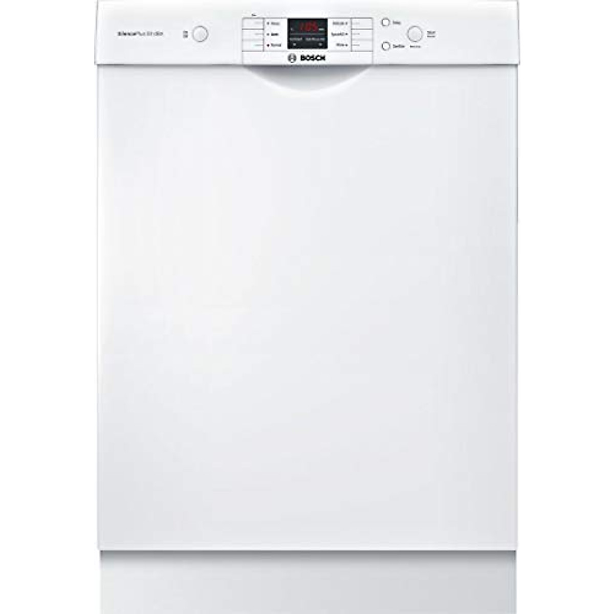 Bosch SHEM3AY52N 100 Series 24 Inch Built In Full Console Dishwasher with 6 Wash Cycles, in White
