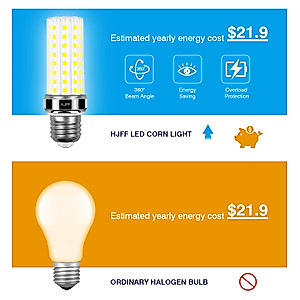 6 Pack LED Corn Light Bulb 200w Equivalent 2500 Lumen 5000K Cool Daylight White 20W E26/E27 Base Ceiling Fan Led Light Bulb for Home Garage Warehouse Indoor Outdoor Led Corn Bulb