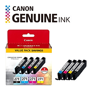 Canon CLI-271 BK/CMY 4 Color Value Pack Compatible to MG6820, MG6821, MG6822, MG5720, MG5721, MG5722, MG7720, TS5020, TS6020, TS8020, TS9020