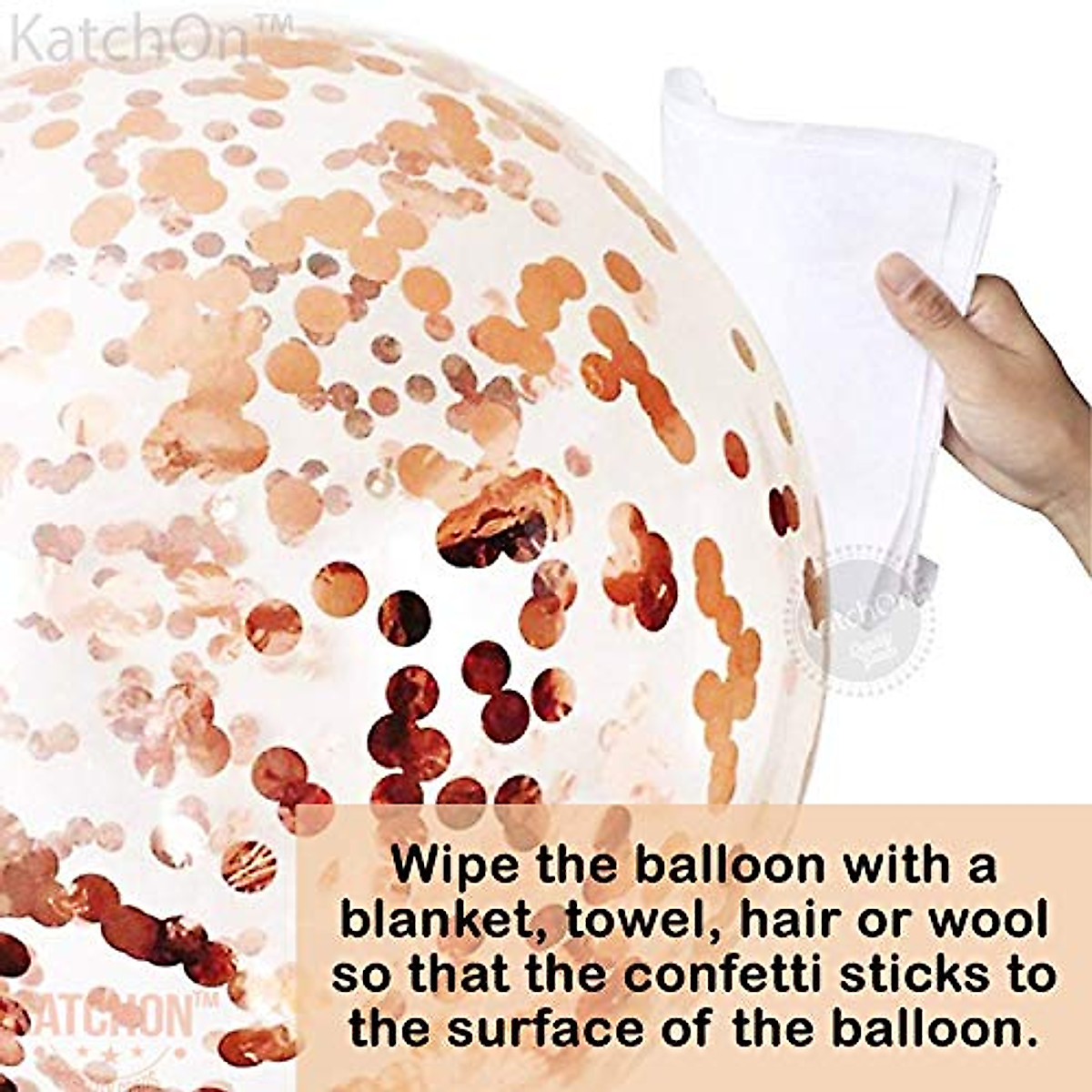 Giant, Rose Gold Balloons Set - Pack of 21, Rose Gold Confetti Balloons | Rose Gold Foil Balloon for Rose Gold Party Decorations | Rose Gold Mylar Balloons, Birthday, Baby Shower, Bachelorette Party