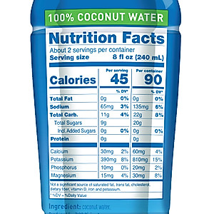 Zico 100% Coconut Water, NO added Sugar, Refreshingly Delicious, Hydration with Electrolytes, 16.9 Fl Oz (Pack of 12)