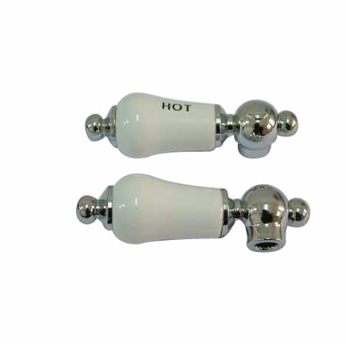 Kingston Brass CCPL1H Porcelain Lever Handle with Hot Index - Polished Chrome