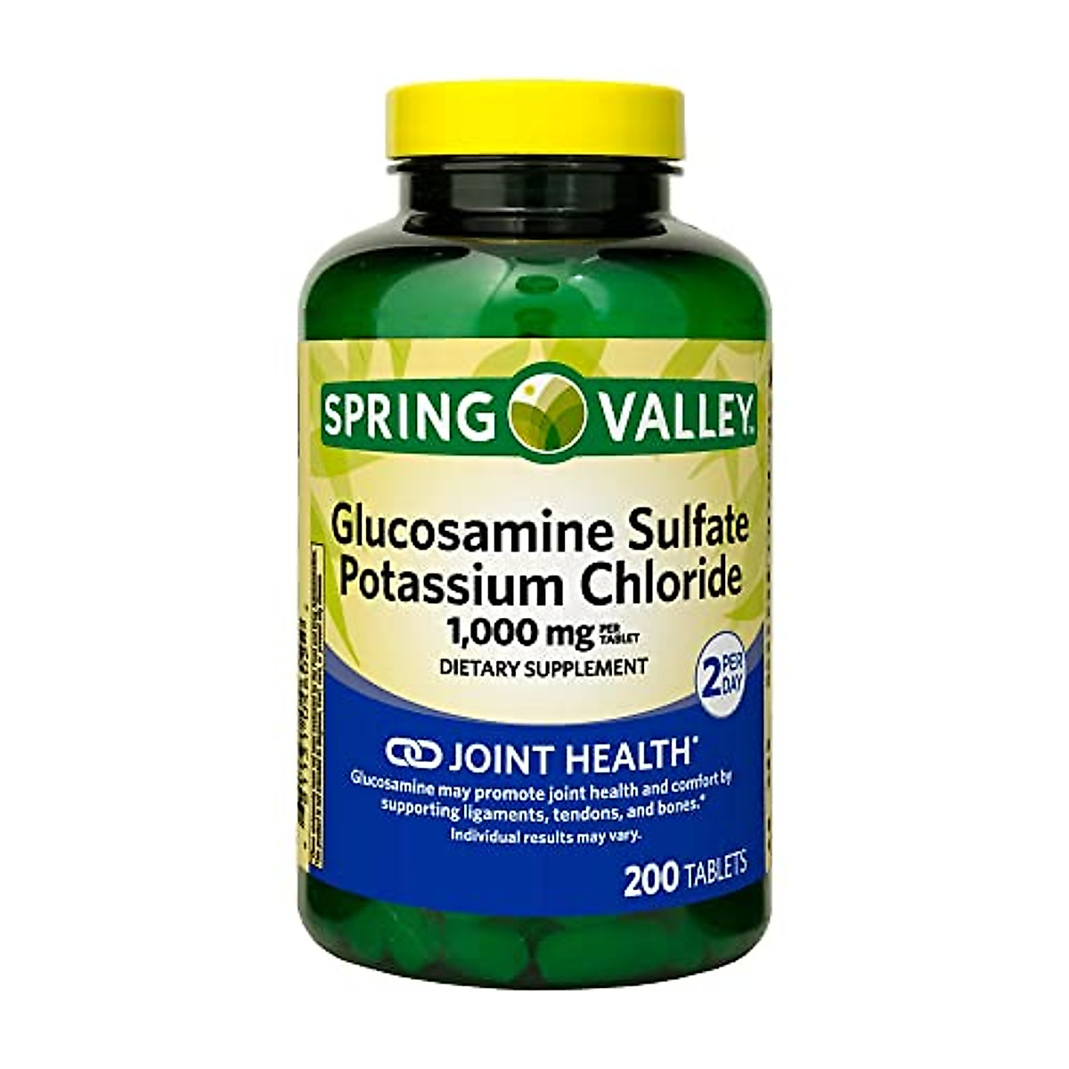 Elevate Joint Comfort with Spring Valley's 1,000 mg Glucosamine Tablets. Includes Luall Fridge Magnet + Spring Valley Glucosamine (Glucosamine Sulfate Potassium Chloride 200 Count)