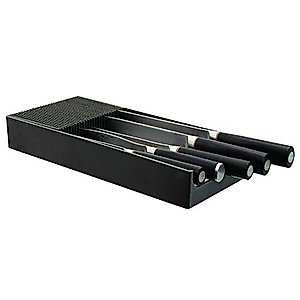 Plastic KNIFEdock - In-Drawer Knife Storage for your kitchen. Replace your knife block with a revolutionary product. Clear your counter top of clutter, and easily identify the desired knife. KNIFEdock