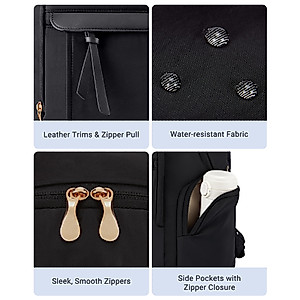 LIGHT FLIGHT Laptop Travel Backpack, 40L Flight Approved Carry on Backpack, Expandable Luggage Backpack Suitcase with Packing cubes, Large Black Weekend Backpack for Work Business Weekender Bag, Black