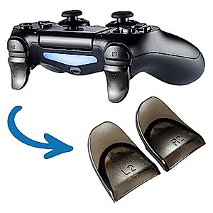 MMOBIEL 2 Pair R2 L2 Trigger Extension Buttons for Playstation 4 PS4, PS4 Slim, PS4 Pro Dualshock Controllers Professional Improvement Adjusters