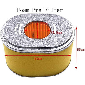 Karen GX120 Air Filter Housing with Air Filter Assembly, for Honda GX140 GX160 GX200 Engine Lawn Mower Replace 17235-Z51-831 17410-Z51-020 17230-Z51-820