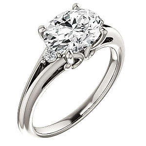 JEWELERYN 2 CT Oval Colorless Moissanite Engagement Ring for Women/Her, Wedding Bridal Ring Sets, Eternity Sterling Silver Solid Gold Diamond Solitaire 4-Prong Set for Her (5)