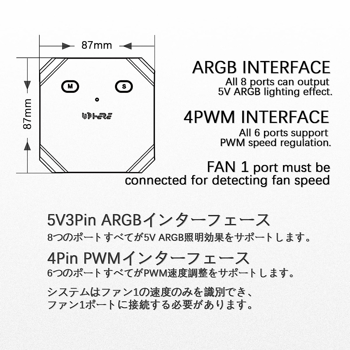 novonest Fan Hub,12V 4PIN to 5V 3PIN Addressable RGB Fan Controller with SATA Interface Power Input,Support PWM 4PIN,Comes with Reset Button Line,Up to 14 Fans,FH14-12V