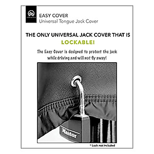 Trailersphere Easy Cover Universal Electric Tongue Jack Protective Cover for Trailer, RV, Camper, Sun and Waterproof