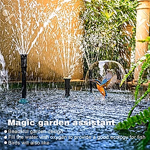 Saim Fountain Nozzle Kit,Water Fountain Spray Head Kit for Garden, Set of 8 pieces, Large