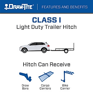Draw-Tite 24756 Class 1 Trailer Hitch, 1.25 Inch Receiver, Black, Compatible with 2008-2010 Chevrolet HHR SS, 2006-2011 Chevrolet HHR