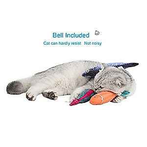 MIAOXSEN 3PCS Cat Toys - Catnip Filled - Included Jingly Bell - Premium Cat Interactive Chew Toy for Indoor Cats