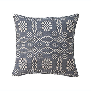 Creative Co-Op Woven Cotton Jacquard Pillow, 20" L x 20" W x 0" H, Greige