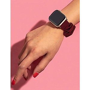 TOYOUTHS 3 PCS Compatible with Apple Watch Band Scrunchies 49/45/44/42mm Cloth Soft Pattern Printed Fabric Wristband Bracelet Women IWatch Elastic Scrunchy Bands Series SE 9 8 7 6 5 4 3 2 1 Ultra 1/2