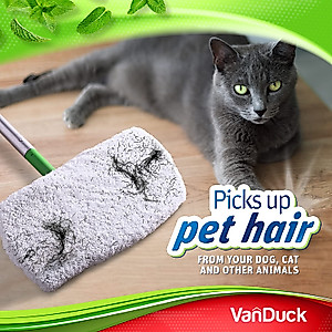 VanDuck Reusable 100% Cotton Mop Pads Compatible with Swiffer Sweeper (8-Pack), Terry Cloth Mop Covers Washable for Wet Mopping and Floor Cleaning (Handle is Not Included)